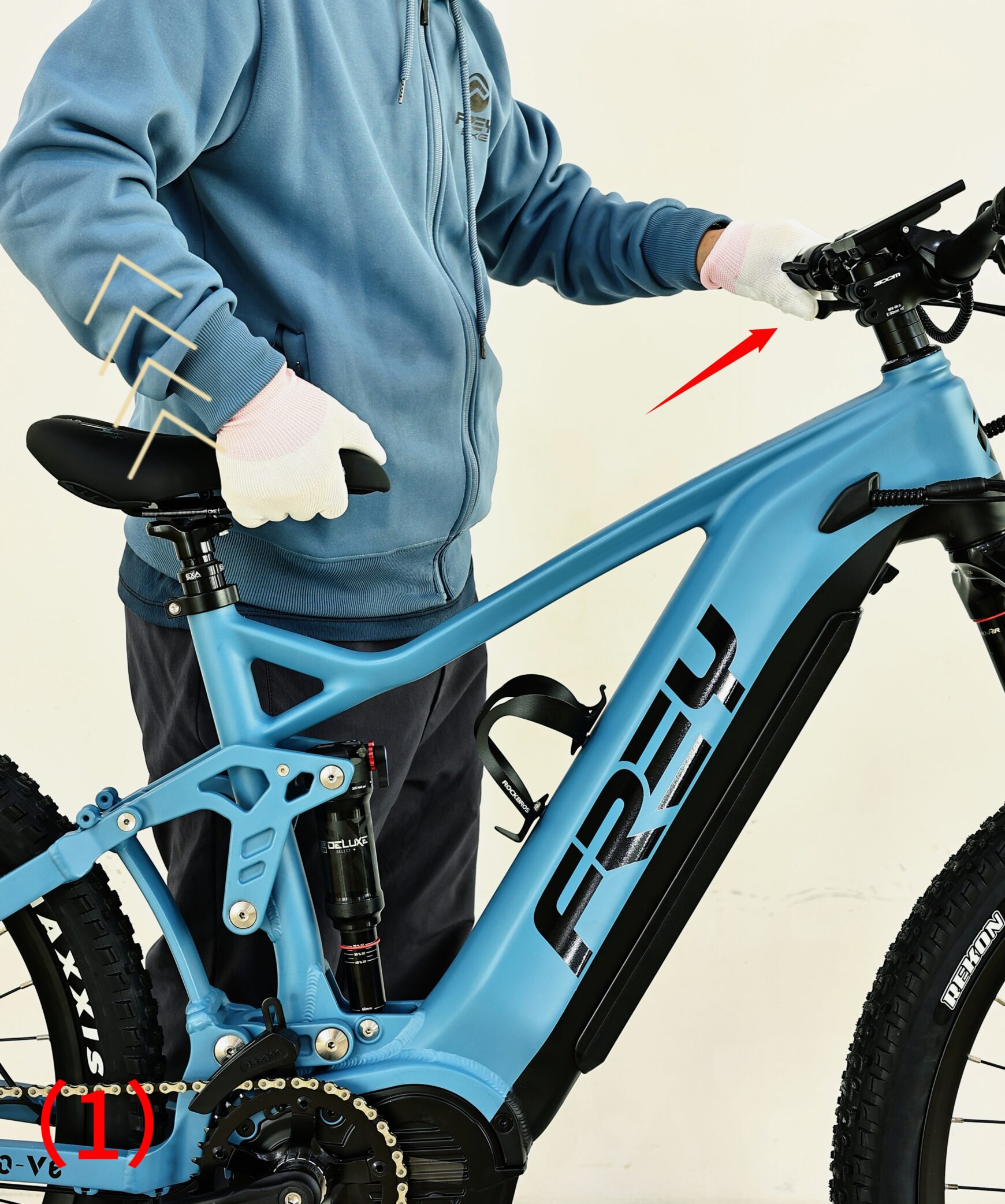 The usage instructions for the dropper seat post. - FreyBike