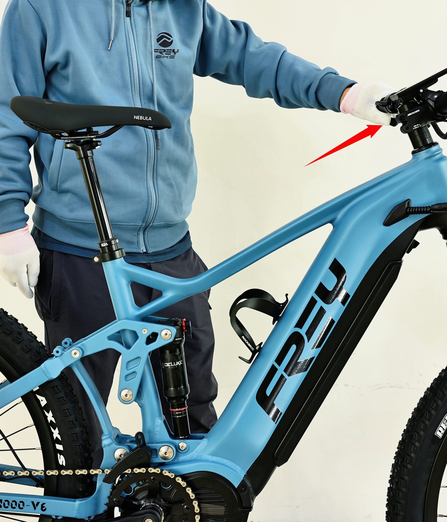 The usage instructions for the dropper seat post. - FreyBike